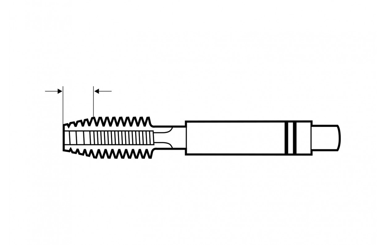 Volkel M3 x 0.5 2nd HSS Metric Straight Tap - Central Fasteners